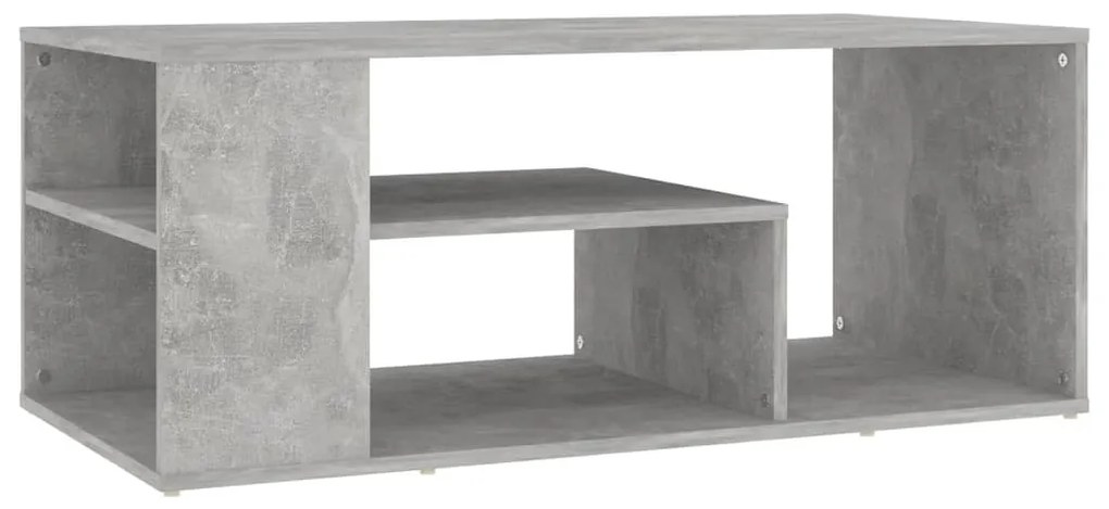 Konferenční stolek betonově šedý 100 x 50 x 40 cm dřevotříska - Default Title