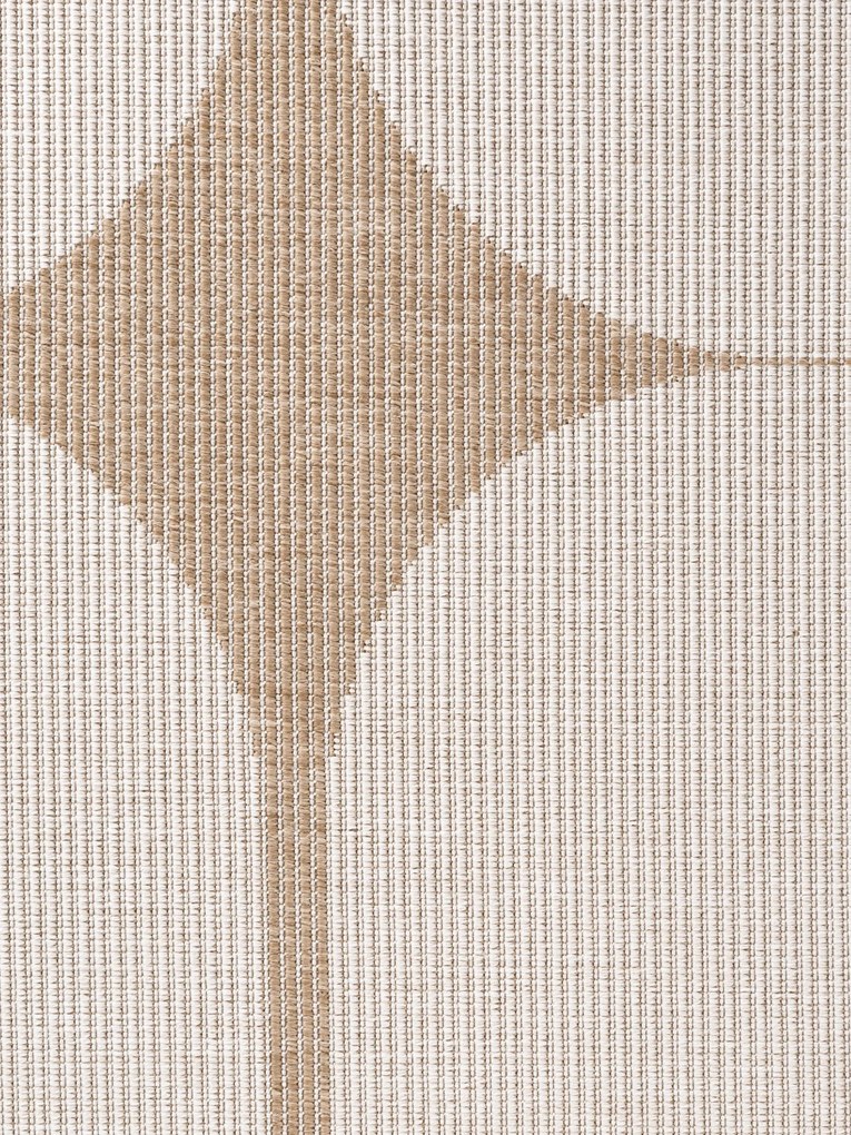 NORTHRUGS, Kusový koberec Duet Bowen 106245 Beige/White kruh - na ven i na doma, 160x160 (průměr) kruh, béžová, chodba / předsíň