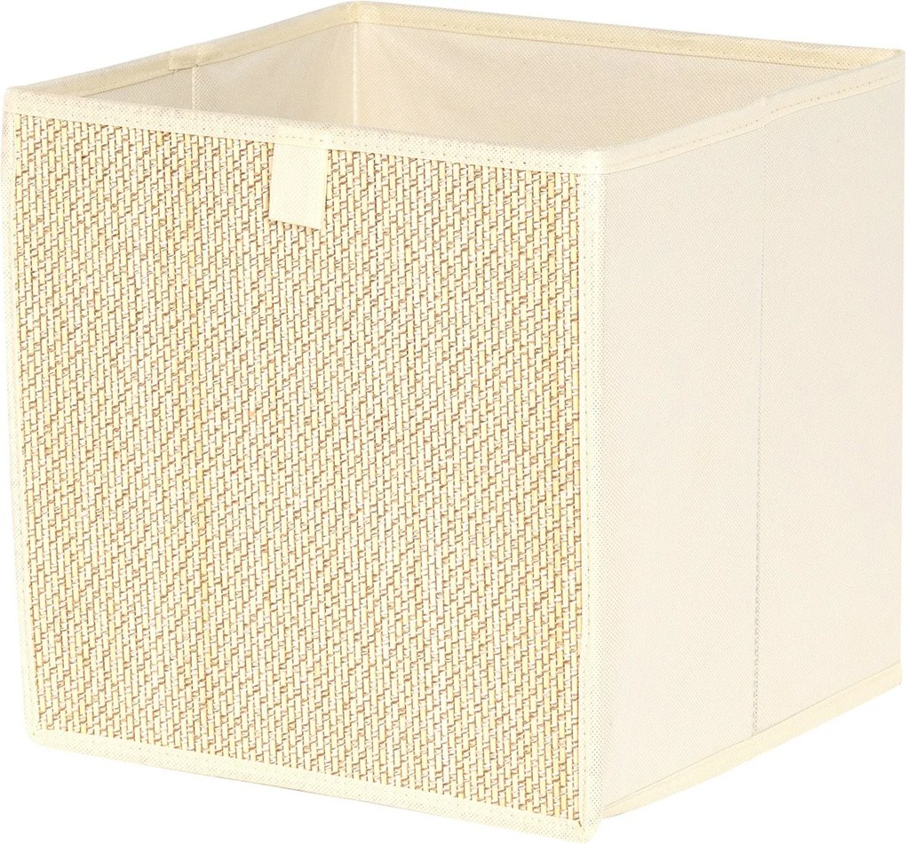 Sinsay - Úložný box s bambusovým čelem - krémová