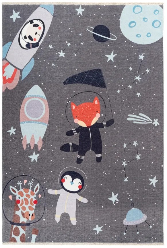 Obsession, Kusový koberec My Greta 600 space grey, 115x170, šedá, dětský pokoj
