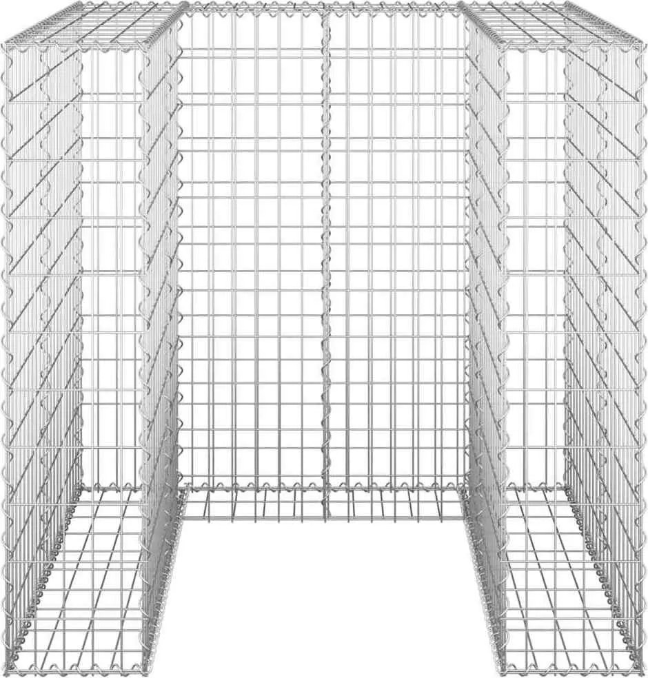 vidaXL Gabionová zástěna pro popelnici pozinkovaná ocel 110x100x110 cm [151298]