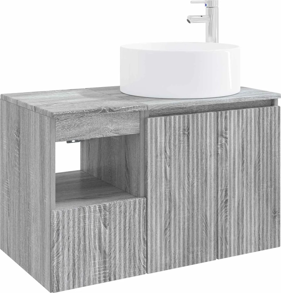 Sada koupelnového nábytku 2 ks Šedý Sonoma Kompozitní dřevo 3404110