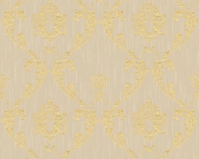 A.S. Création | 30658-2 tapety na zeď Metallic Silk | 0,53 x 10,05 m | béžová,  zlatá