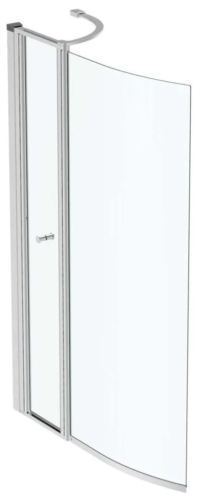 Ideal Standard Connect Air - Vanová zástěna 89x142 cm, stříbrná/čiré sklo E1137EO