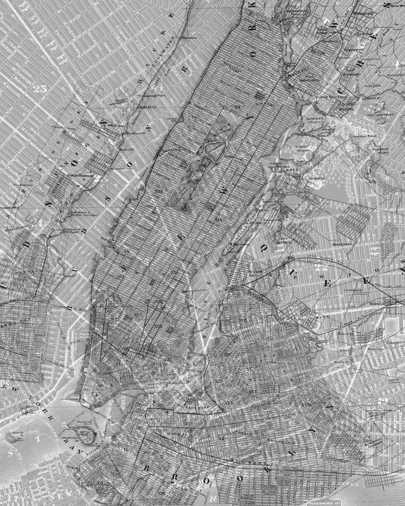 Komar Vliesová fototapeta NYC Map 200 x 250 cm