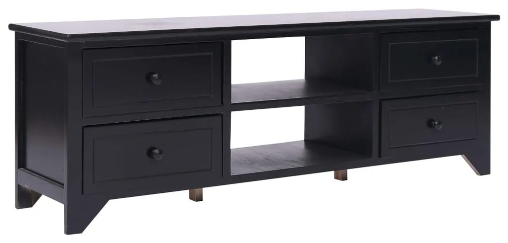 TV stolek Barney - dřevo - 115 x 30 x 40 cm | černý