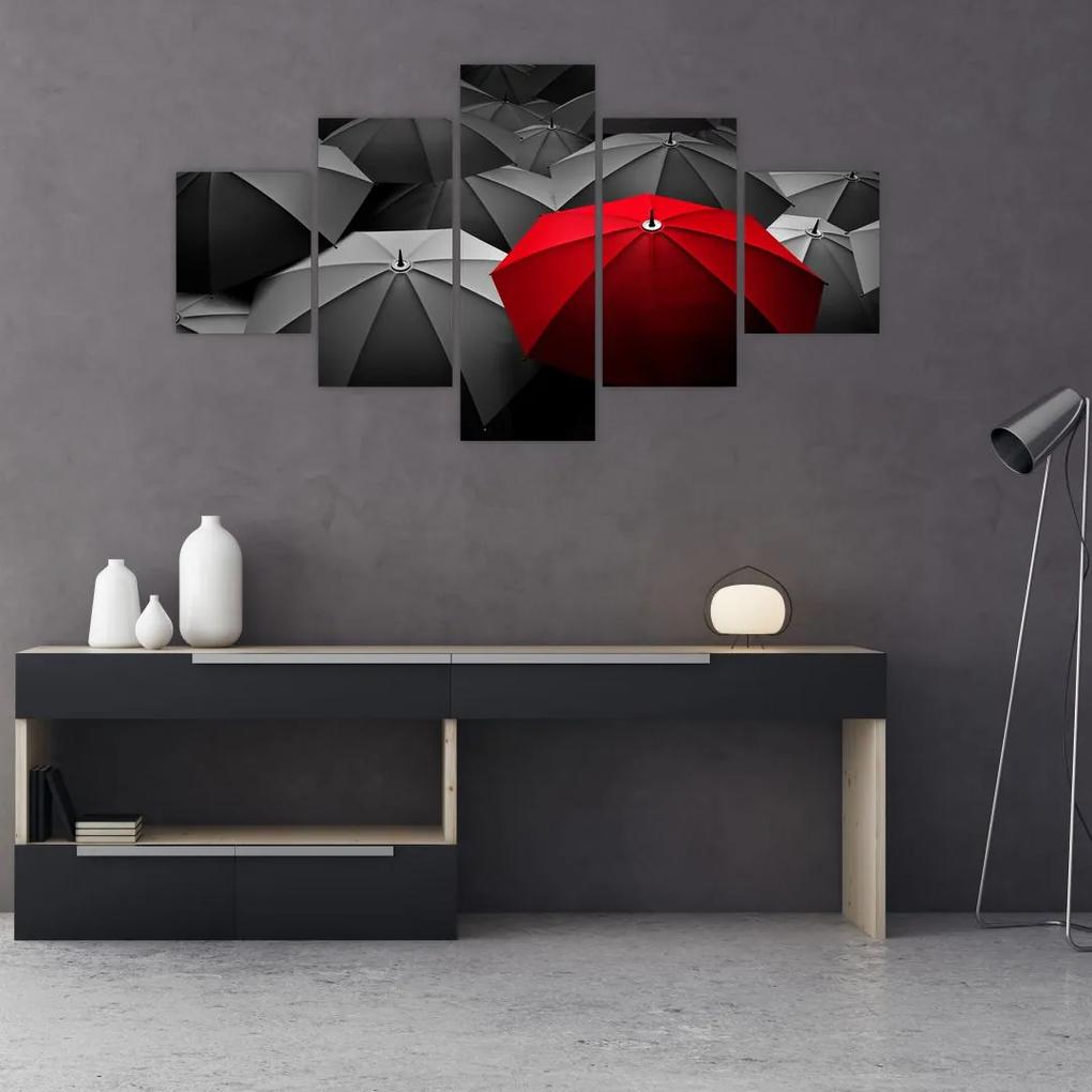 Obraz otevřených deštníků (125x70 cm)