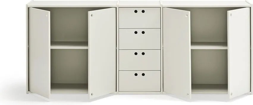 Krémová komoda 197x80x40 cm Wally – Teulat