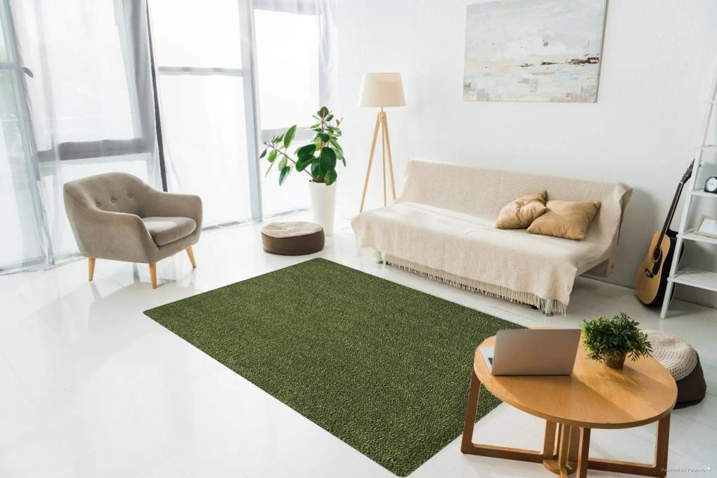 Lano - koberce a trávy Neušpinitelný kusový koberec Nano Smart 591 zelený - 400x500 cm