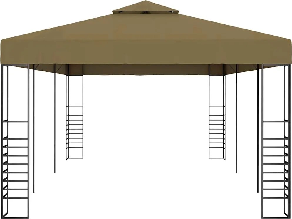 Zahradní altán 6 x 3 x 2,7 m taupe 180 g/m² 312230
