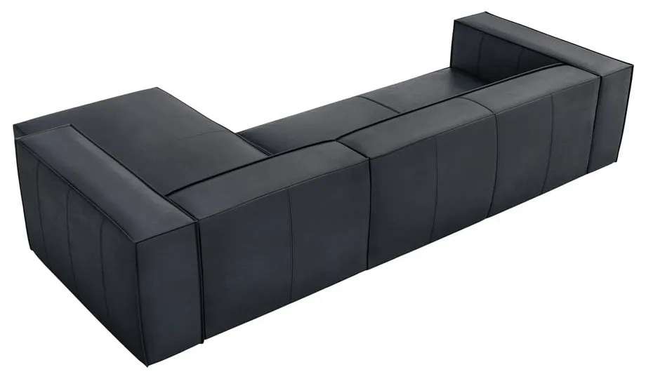 Tmavě modrá kožená rohová pohovka (pravý roh) Madame – Windsor &amp; Co Sofas