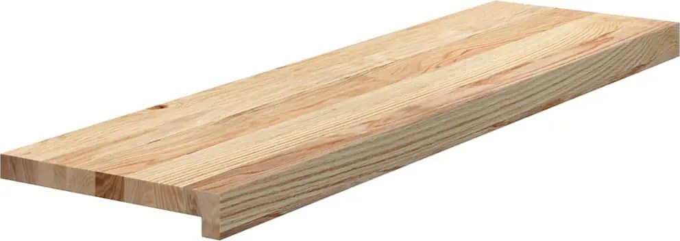 Nášlapy na schody 4 ks neošetřené 90x30x2 cm masivní dub 3282901