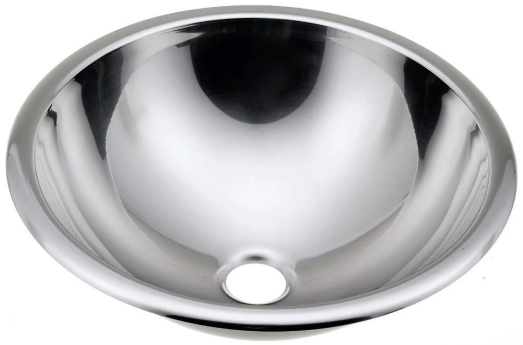 Sapho - Umyvadlová mísa, průměr 41 cm, bez přepadu, nerez 13030.B
