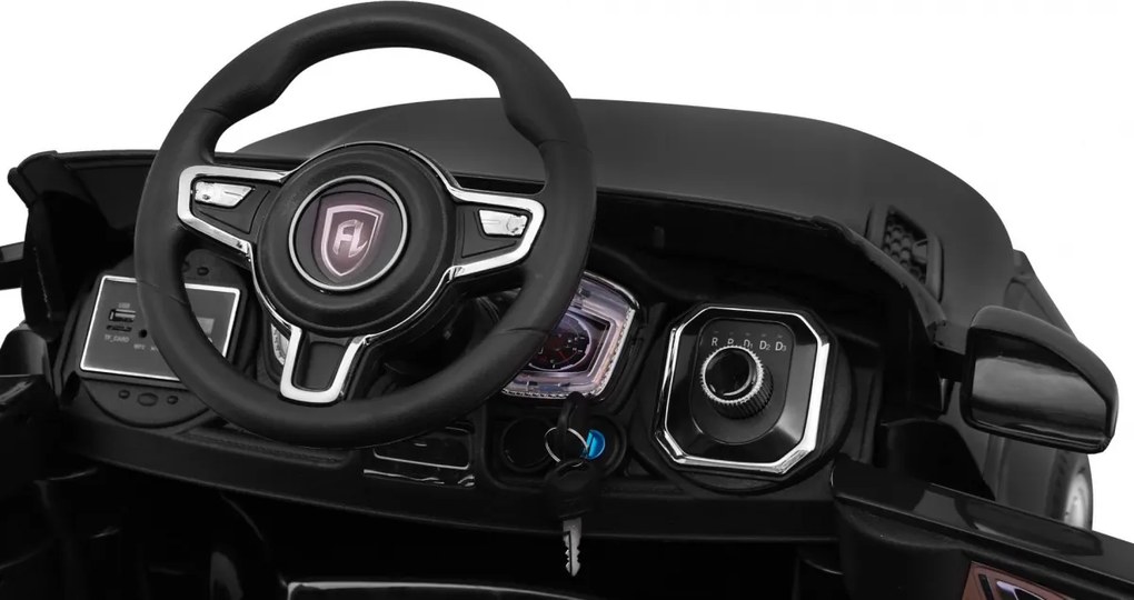 Ramiz Elektrické autíčko Rapid Racer pro děti, černé SUV + dálkové ovládání