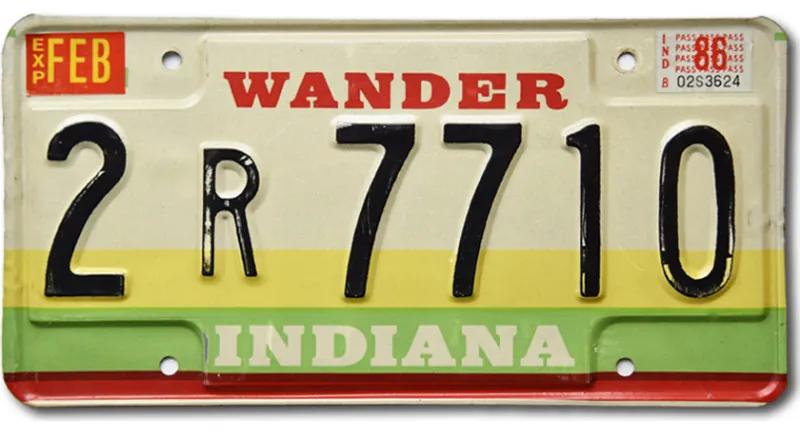 Americká SPZ Indiana Wander