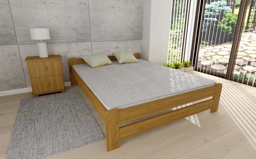 ComfortMatrace Postel z masivu borovice HELENA+rošt ZDARMA 80x200 cm Barva: olše