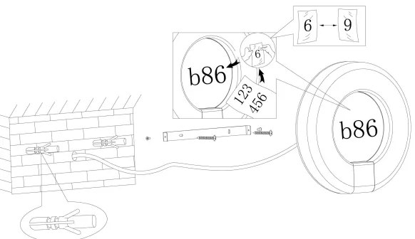 Eglo 98147 - LED Domovní číslo MARCHESA LED/15W/230V IP44