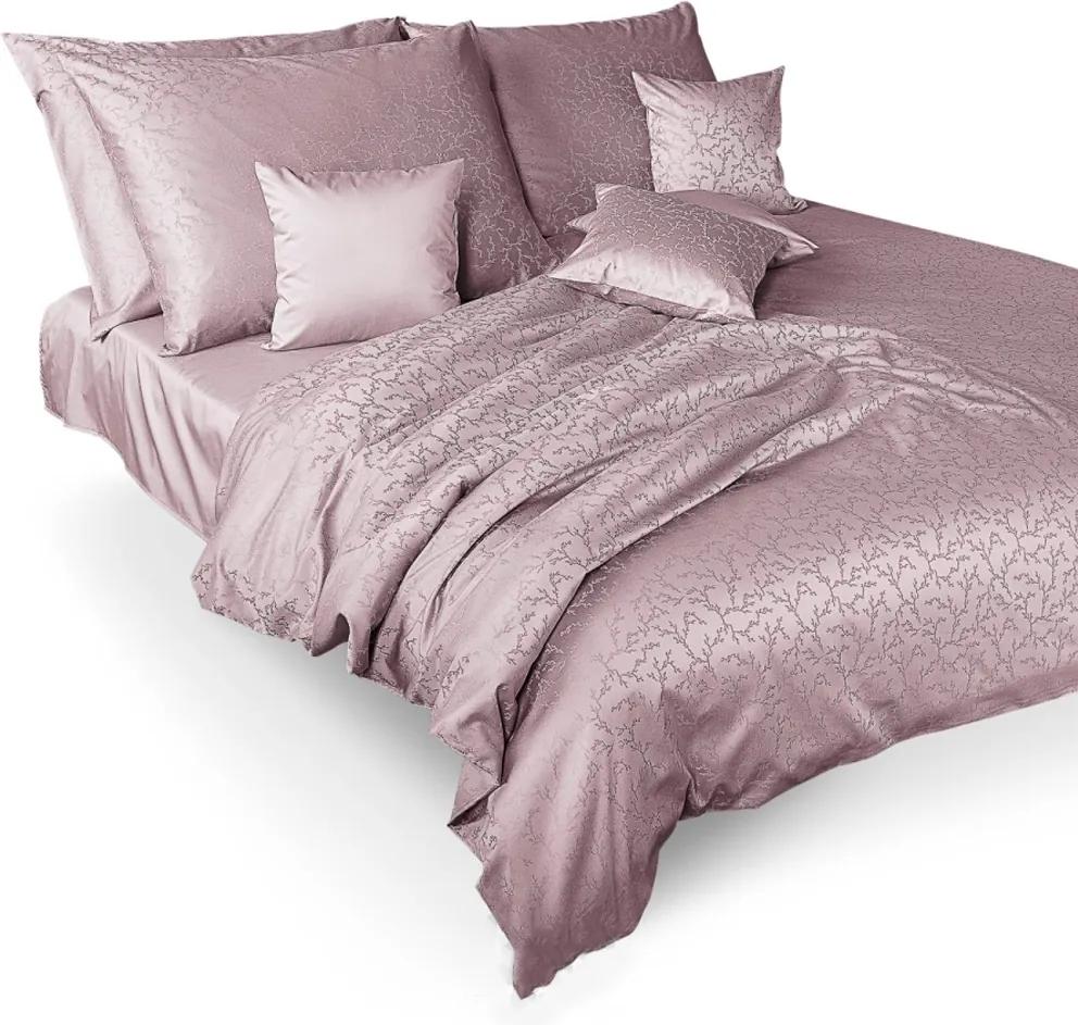 Luxusní damaškové povlečení růžový sen - 140x220cm, 70x90cm