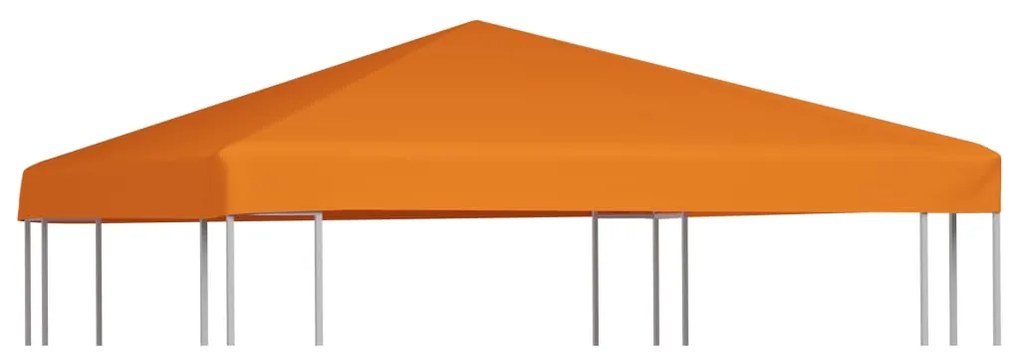 44780 vidaXL Náhradní střecha na altán 310 g/m² 3 x 3 m oranžová