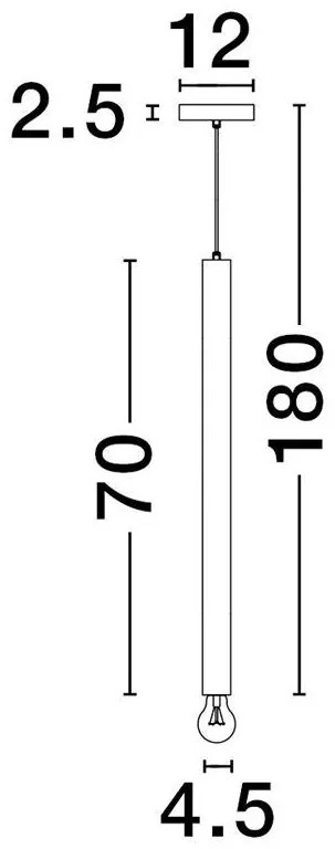 Nova Luce Závěsné svítidlo NORWAY zlatý hliník, v.70cm, E27 1x12W