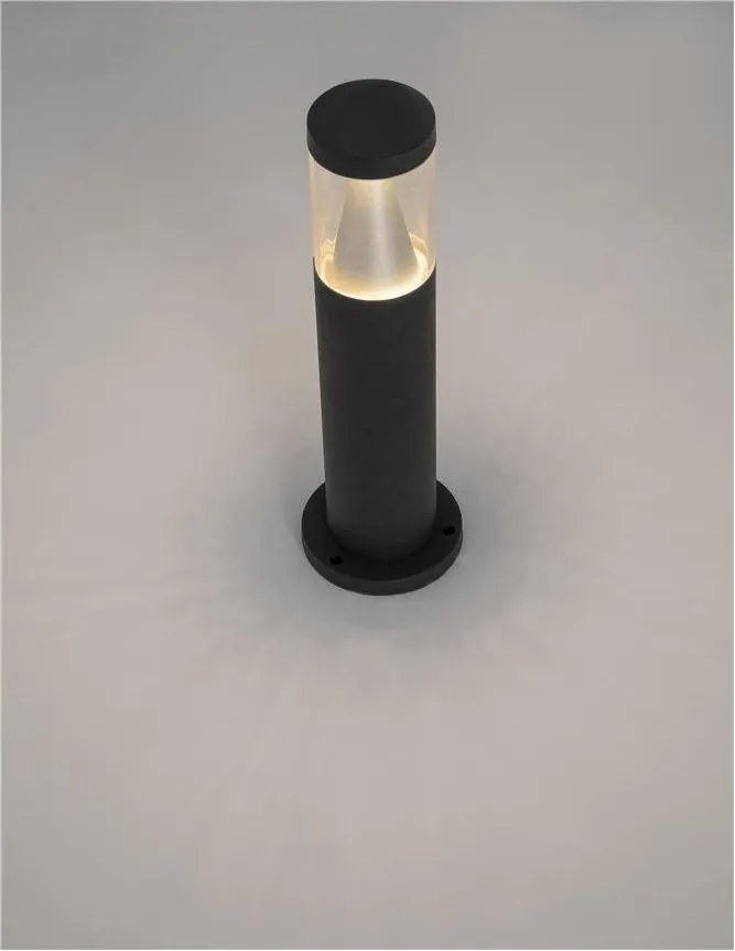 NV 9905025 Venkovní sloupkové svítidlo ROCK černý hliník stříbrný hliník a čirý akryl LED 8W 3000K 220-240V 120st. IP65 - NOVA LUCE