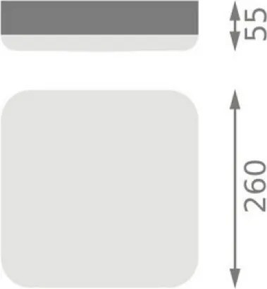 LED svítidlo LEDVANCE SF Square Slim 26W 3000K 260mm IP65 4099854102936