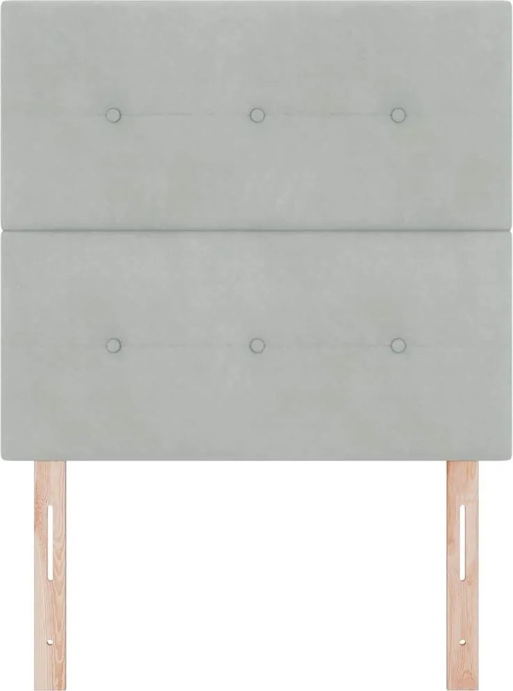 Čelo postele Světle šedá 80 cm samet 3337789
