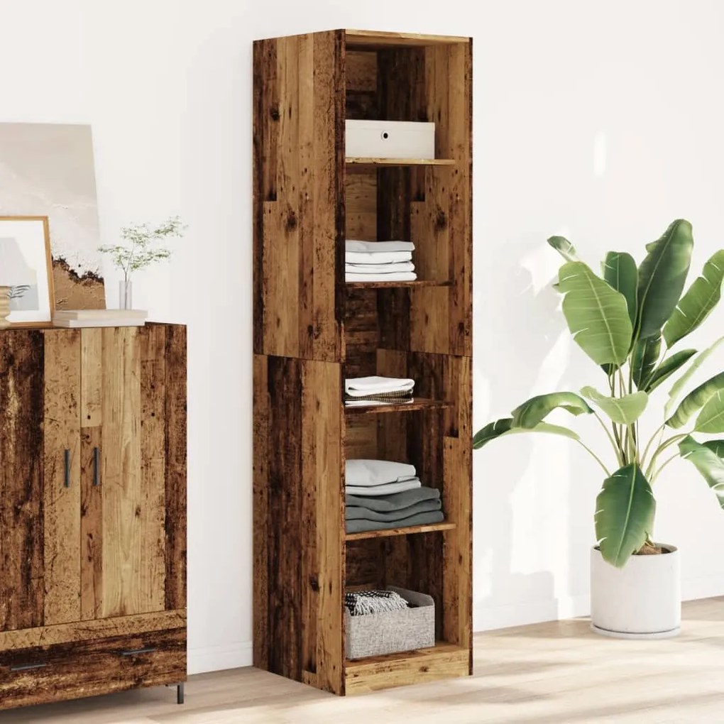 Šatní skříň old wood 50 x 50 x 200 cm kompozitní dřevo 3307718