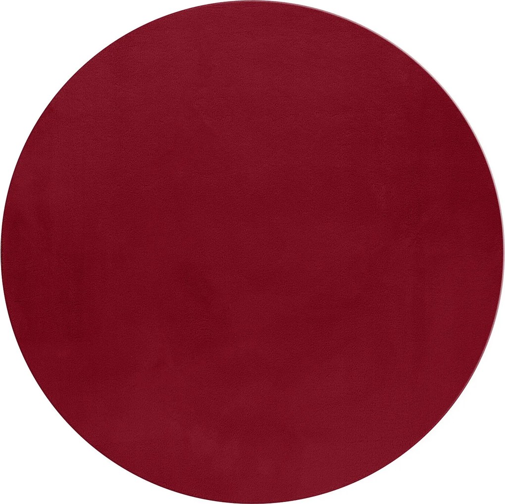 Ayyildiz, Kusový koberec Pouffy 5100 Red kruh, 200x200 (průměr) kruh, červená, obývací pokoj