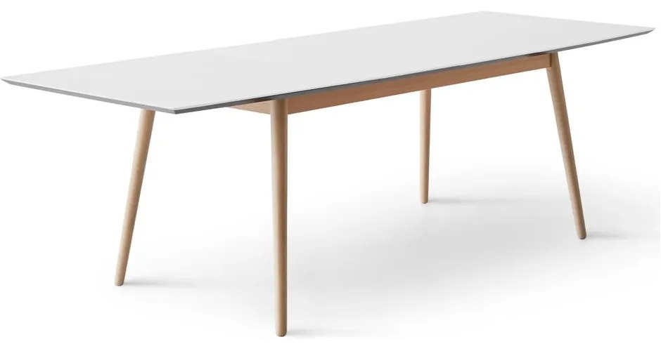 Rozkládací jídelní stůl s bílou deskou v bílo-přírodní barvě 90x165 cm Meza – Hammel Furniture