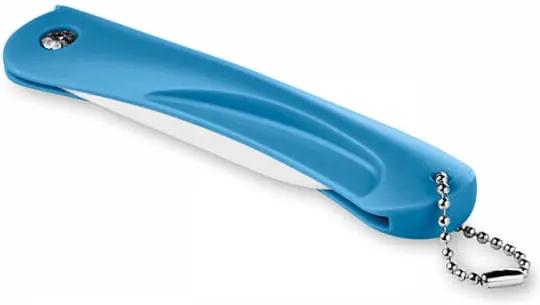 Skládací kapesní keramický nůž - modrý