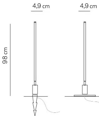Azzardo AZ5338 - LED Venkovní lampa FREDO LED/12W/230V IP54 98 cm