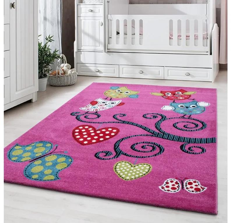 Ayyildiz Dětský kusový koberec KIDS 0420, Lila Rozměr koberce: 80 x 150 cm