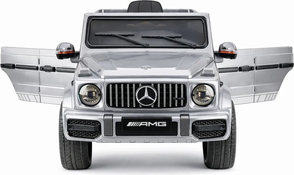 LEAN CARS Elektrické autíčko Mercedes AMG G 63 stříbrné lakované