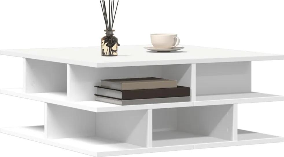 vidaXL Konferenční stolek 70 x 70 x 29 cm kompozitní dřevo [840744] Barva: Bílá