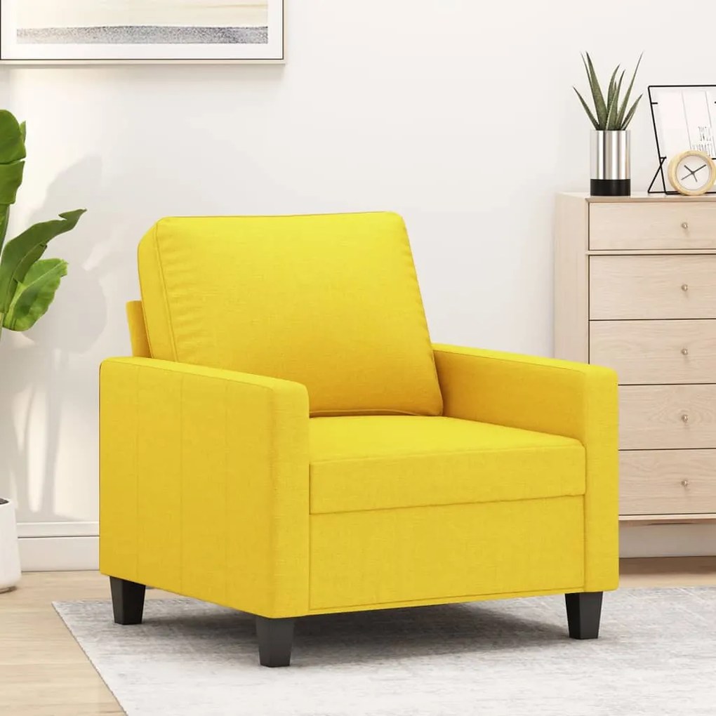 Křeslo světle žluté 60 cm textil