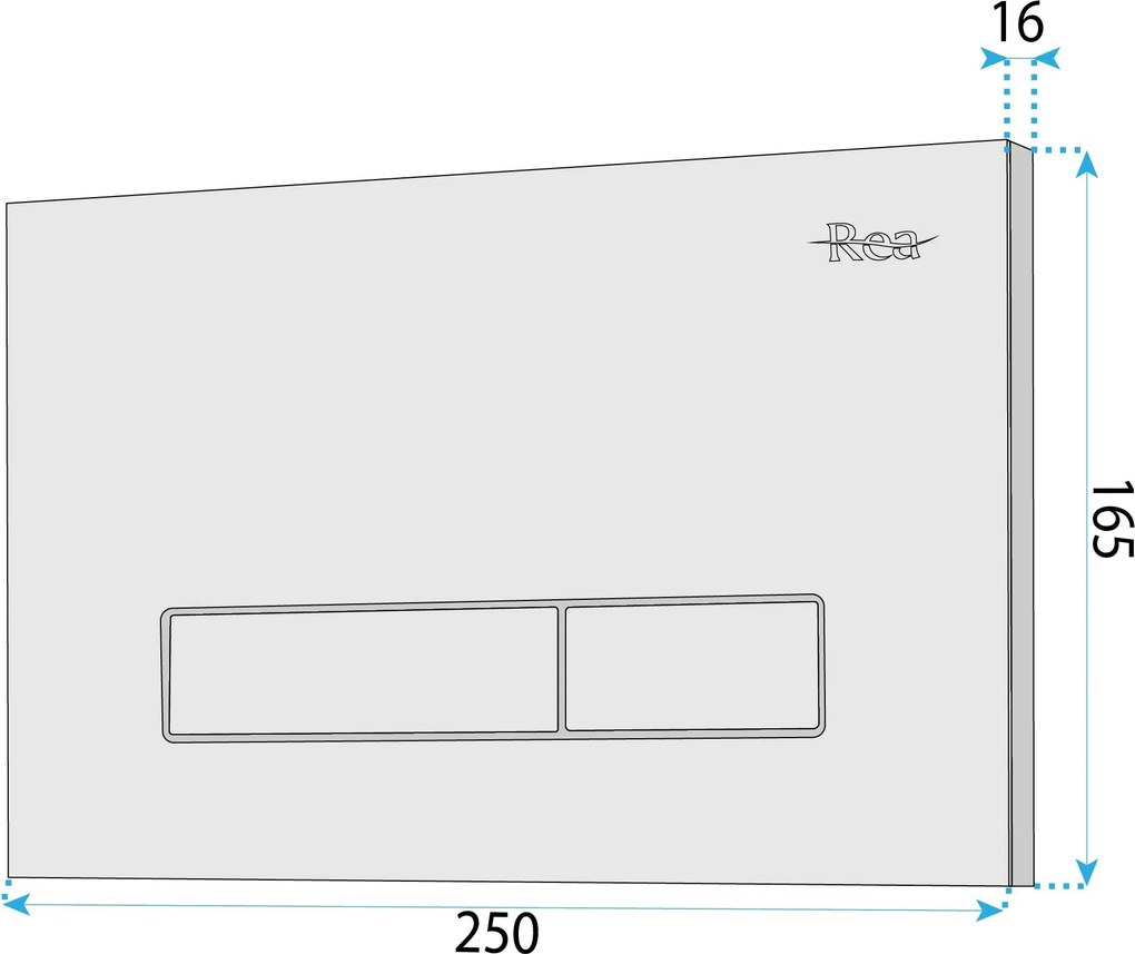 Rea Rea, Ovládací tlačítko k podomítkovým systémům WC HD K011A-Q Chrome, REA-E9561
