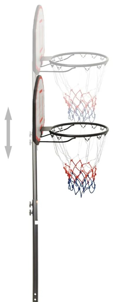 Basketbalový koš černý 216–250 cm polyethylen - Default Title