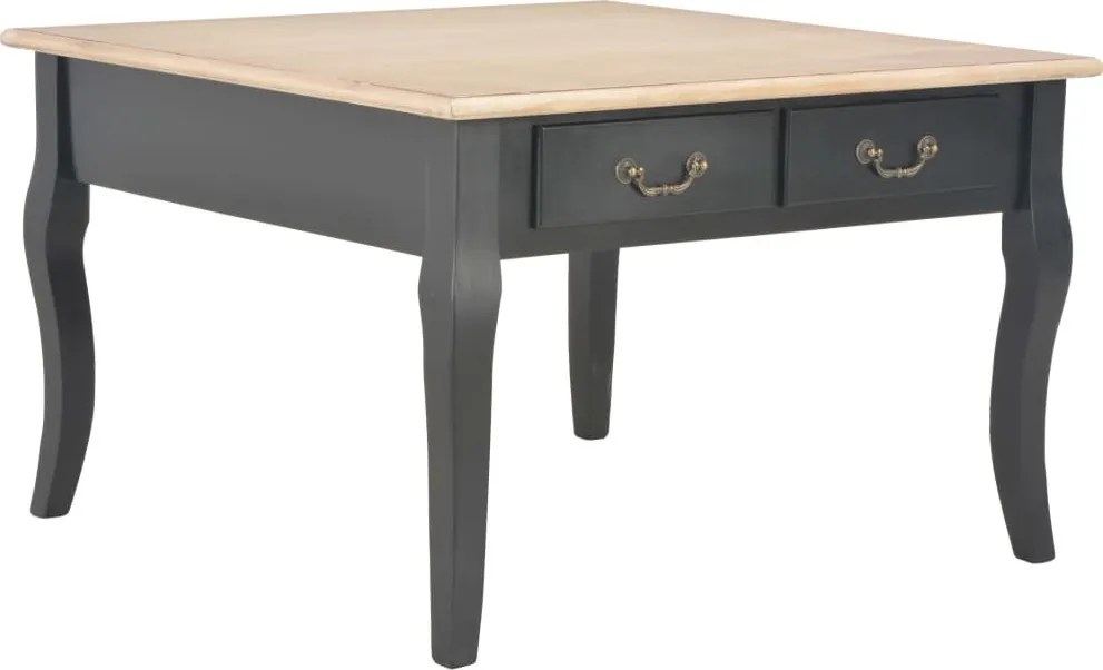 vidaXL Konferenční stolek 80 x 80 x 50 cm dřevo [280063] Barva: Hnědo-černá