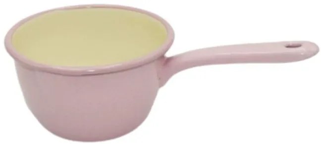 Růžový smaltovaný rendlík Pink dot - Ø14*9cm - 1L