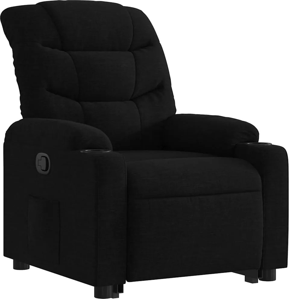 Zvedací polohovací křeslo černé textil 3206647