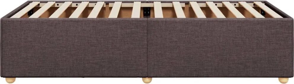 Rám postele bez matrace tmavě hnědá 80 x 200 cm textil 3284690