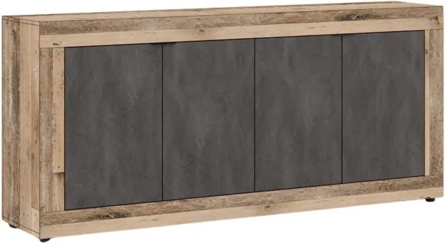 Komoda Leniza 180, dub natural / grafit