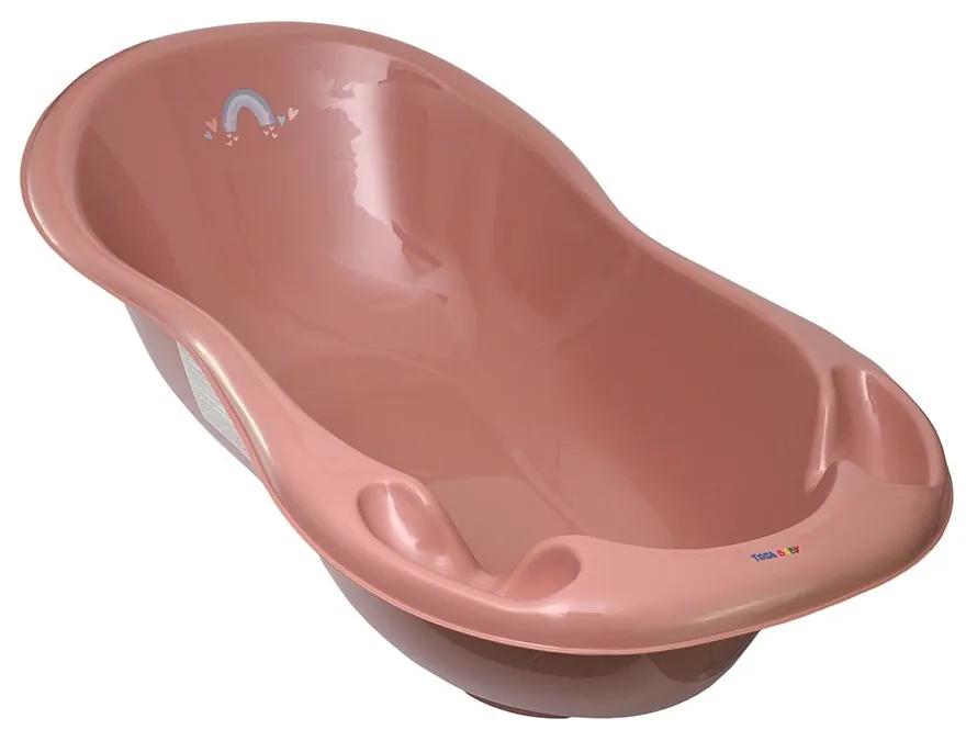 Anatomická vanička s výpustí 102 cm LUX METEO růžová Barva: Růžová
