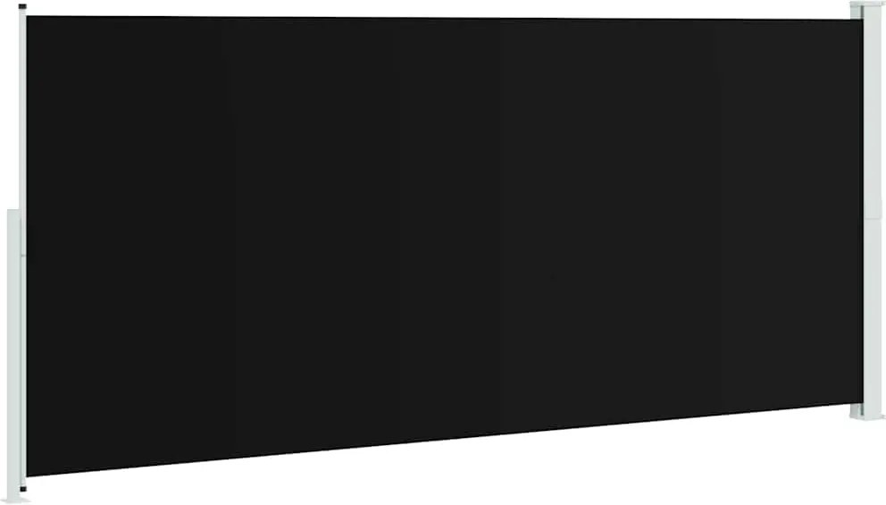 Zatahovací boční markýza/zástěna 220 x 514 cm černá 313429