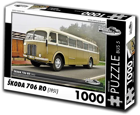 Retro-auta puzzle bus č.5 škoda 706 ro (1951) 1000 dílků