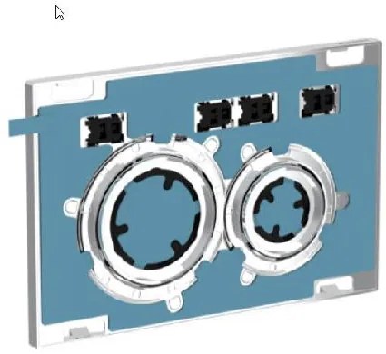 Geberit Sigma21 - Ovládací tlačítko splachování, bez výplně/lesklý chrom 115.884.00.1