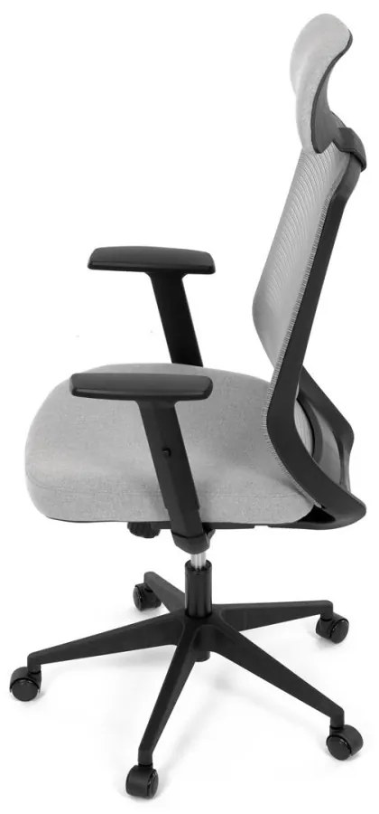 Kancelářská ergonomická židle SENA — síť / látka, černá / šedá