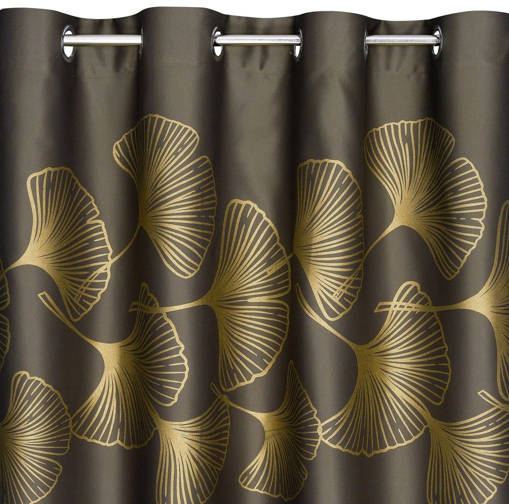 ZATEMŇOVACÍ ZÁVĚS NA KROUŽCÍCH HARMONY 140X250 CM HNĚDÁ