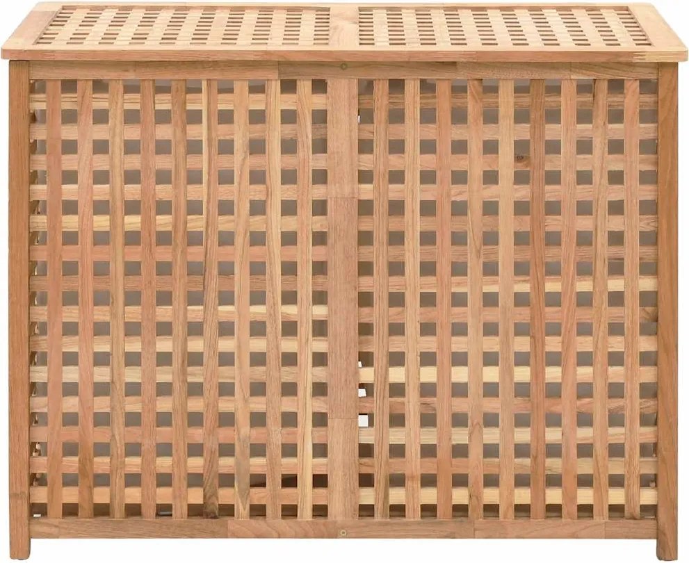 Koš na prádlo 87,5 x 46 x 67 cm masivní ořechové dřevo 247604